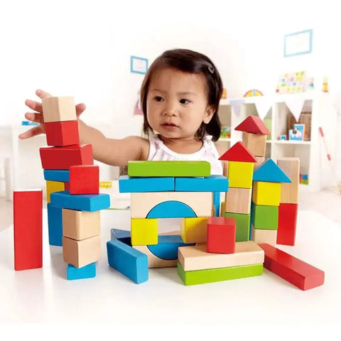 Hape Maple Wood Kids Building Blocks