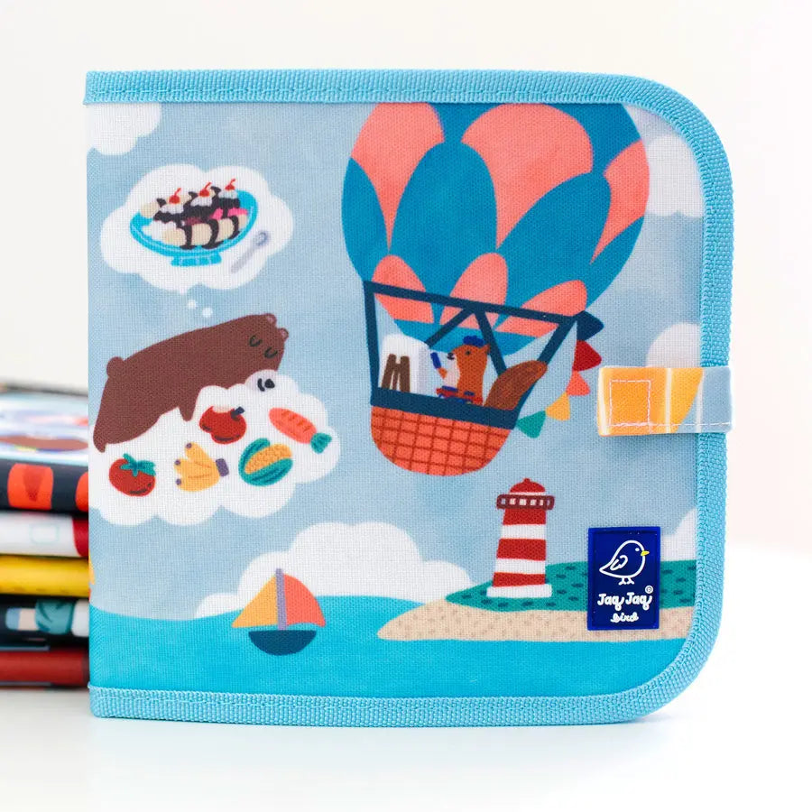 Jaq Jaq Bird Jaq Jaq Bird erasable book - Hot Air Balloons - HapeToys